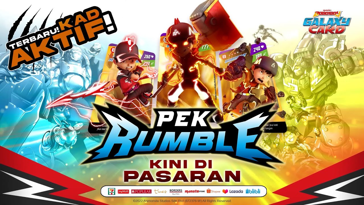 TERBARU! Pek Rumble - BoBoiBoy Galaxy Card - YouTube