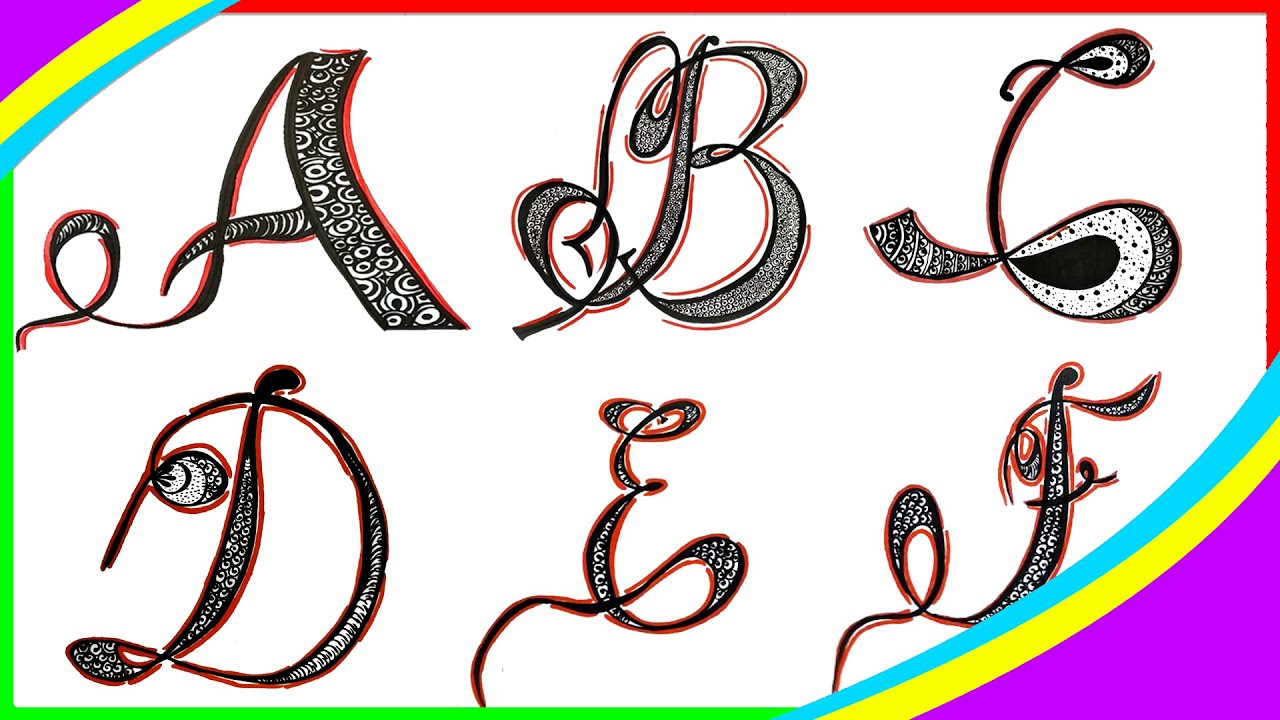 Fancy Letter Writing | Flower Alphabet Writing | Marvellous Writing ...