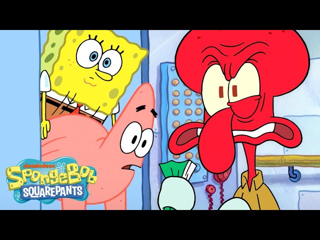Squidward's Trapped in an Elevator! 🛗 | Full Scene | @SpongeBobOfficial ...