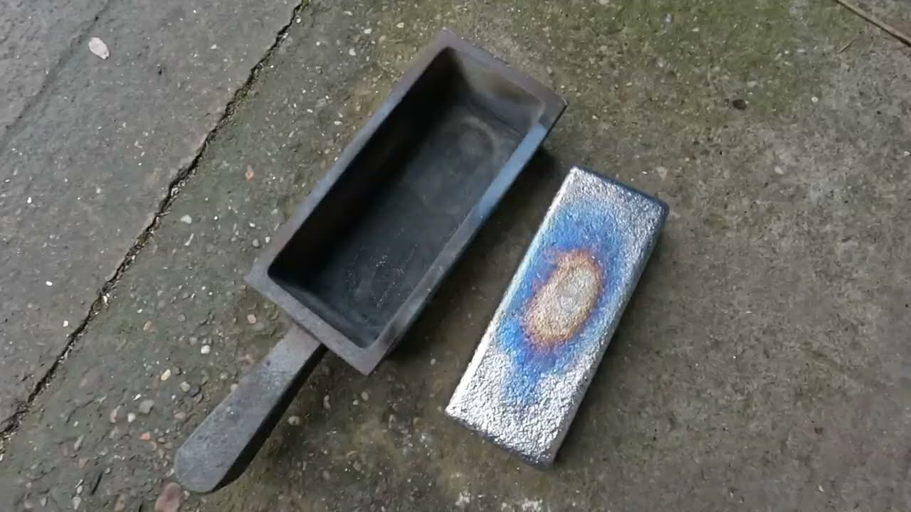 making a melting pot for lead - YouTube