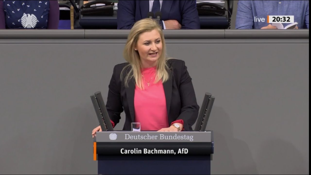 AKTUELL : REDE CAROLIN BACHMANN ( AFD ) AM 2.MÄRZ IM DEUTSCHEN ...
