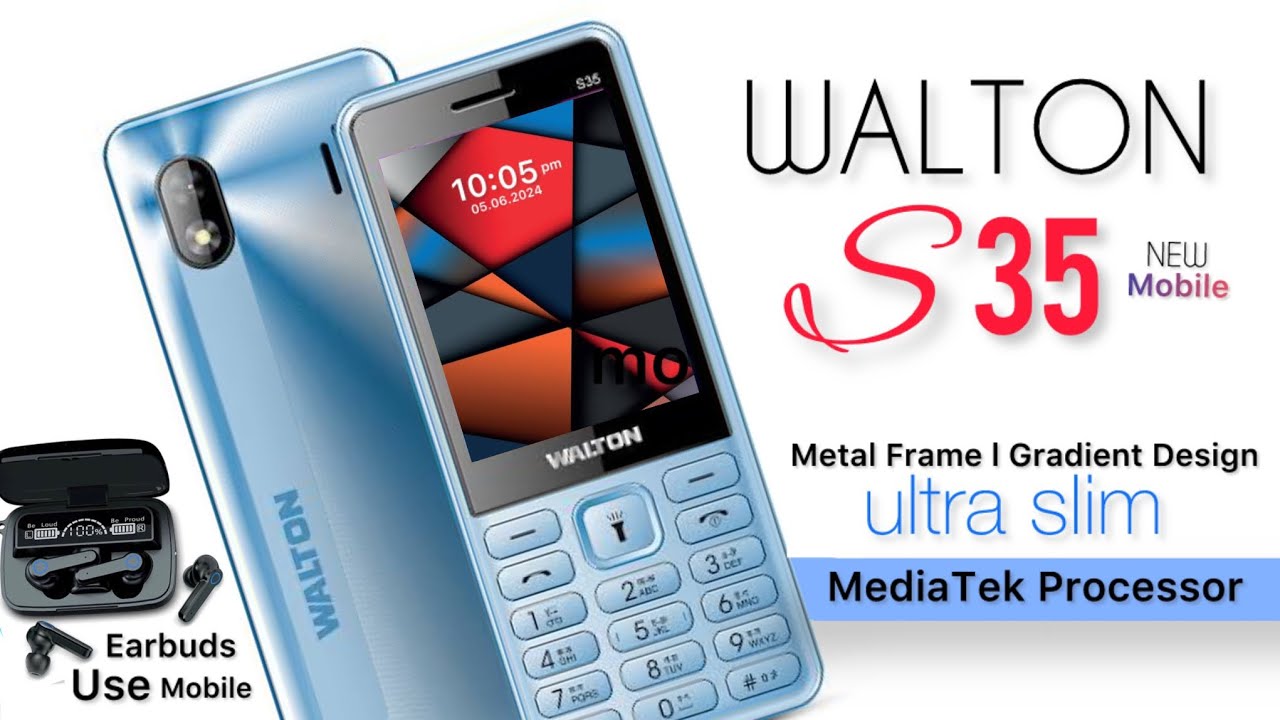 WALTON S35 FULL REVIEW | slim body feature phone | big display feature ...