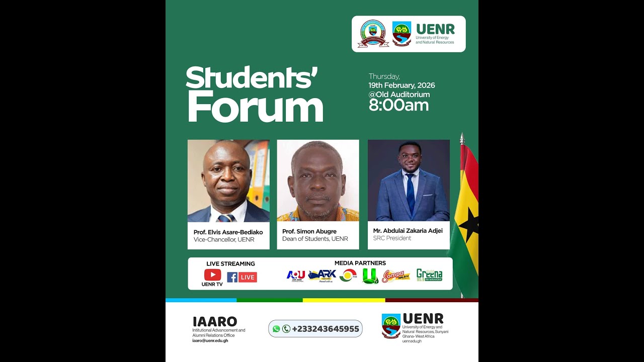 UENR STUDENTS' FORUM 2026 - YouTube