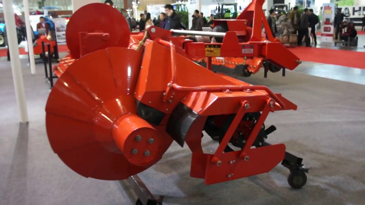 Tractor 3 point hitch Bund Trimming Machinery for rice filed - YouTube