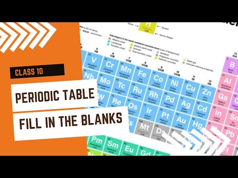 || Chemistry || Periodic Table || Fill in the Blanks || - YouTube