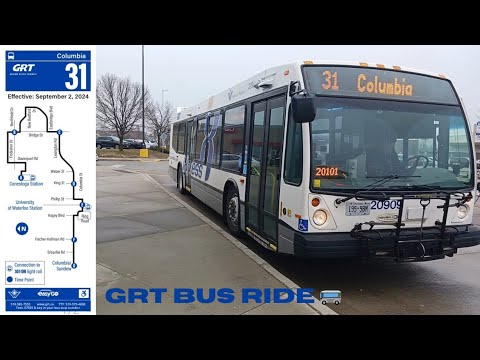 Grand River Transit Route 31 Columbia Bus Ride - Round Trip 3/29/2025 ...