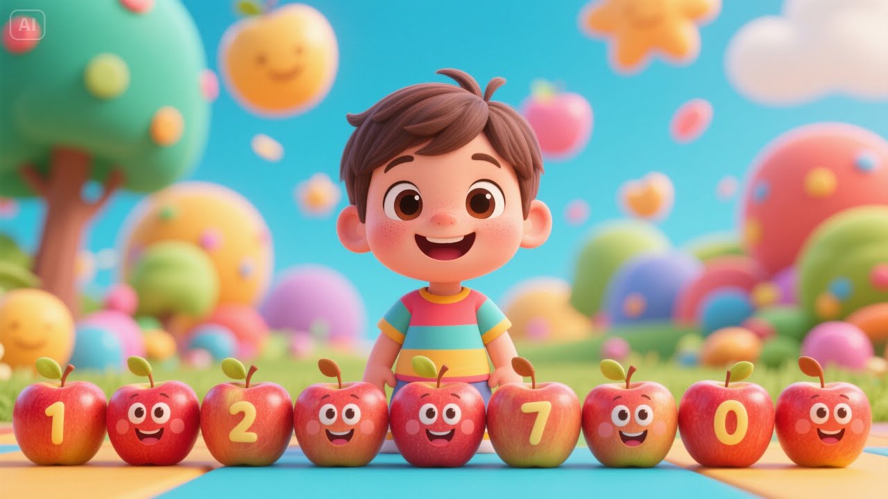 Count the Apples on the Big Red Tree | Fruit Counting Song for Kids ...