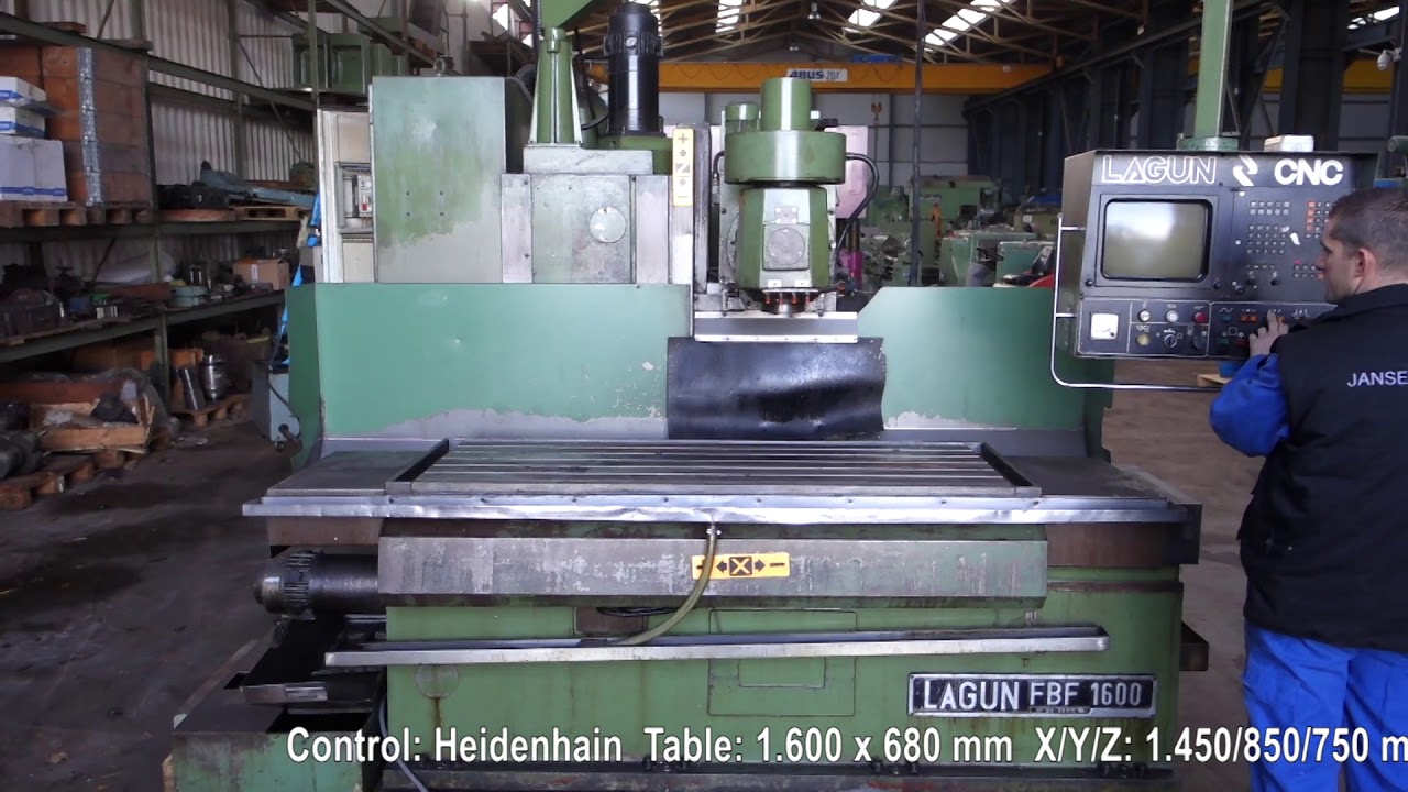 Lagun FBF 1600 (frees493) CNC freesmachine CNC milling machine CNC Fräsmaschine - YouTube
