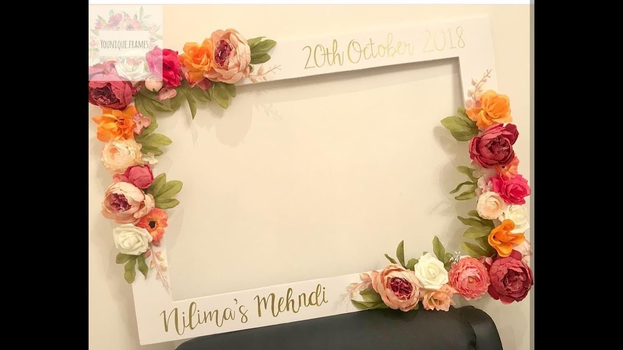 how to make a wedding frame - كيف تصنع اطار زفاف - YouTube