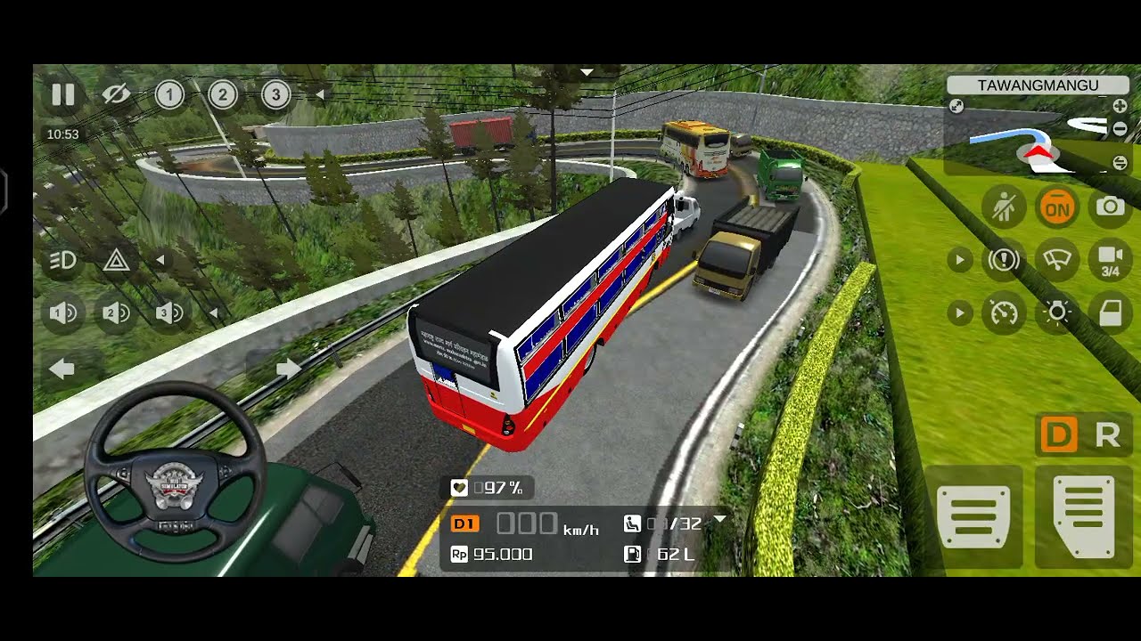 MSRTC SLEEPER BUS GAME MODE/Bus simulator Indonesia #msrtc # ...
