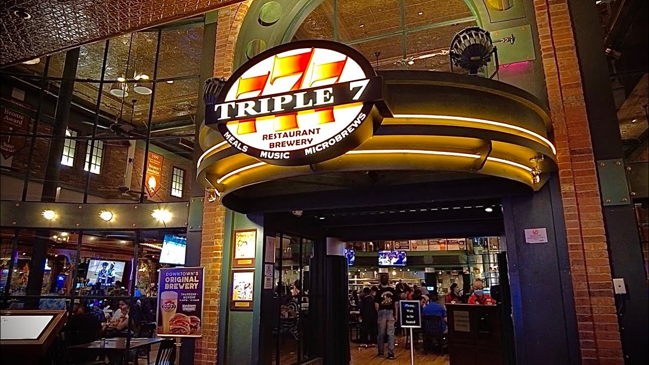 Triple 7 Restaurant and Microbrewery, Las Vegas - Tour - YouTube