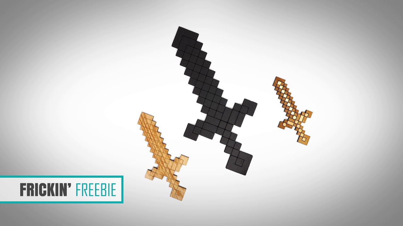 Frickin' Freebie: 8-Bit Sword/Knife [Minecraft] (For Glowforge and ...