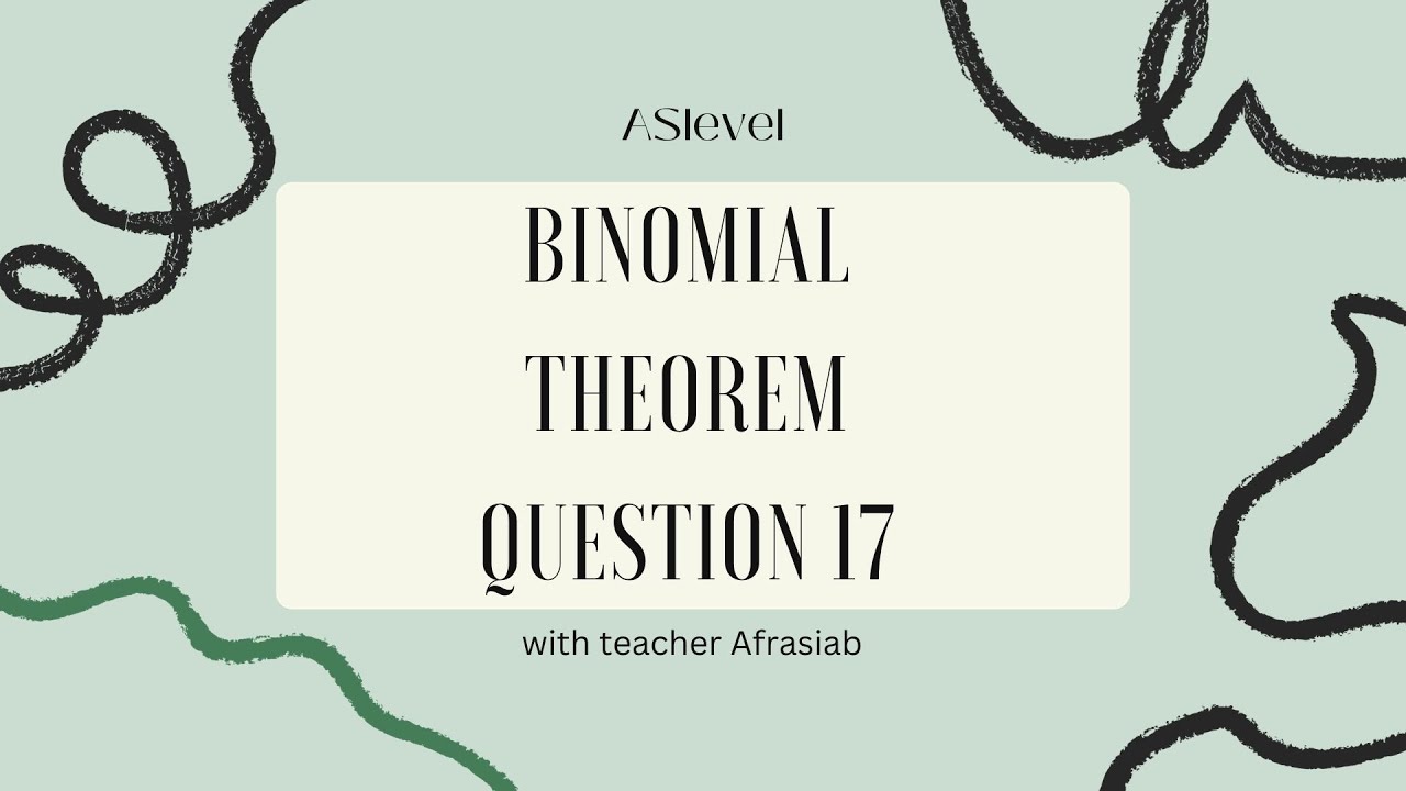 Binomial question 17 aslevel - YouTube