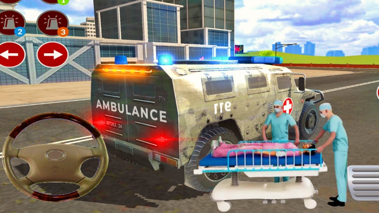Ambulance Game with Steering Wheel 3D American Ambulance Simulator ...