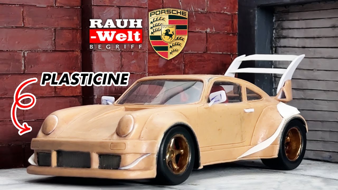 How to Make a Porsche 911 RWB Scale Model Car from Clay | Final Part ...