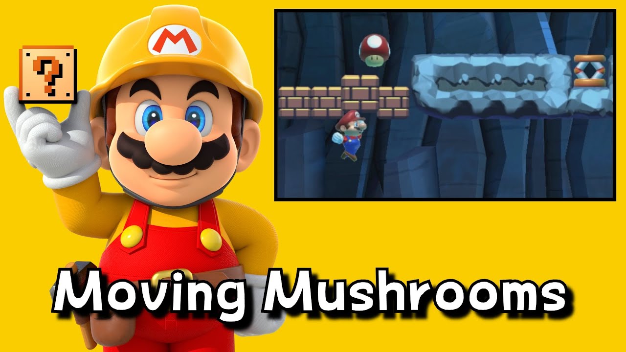 Super Mario Maker - Moving Mushrooms (New Super Mario Bros. U) - YouTube