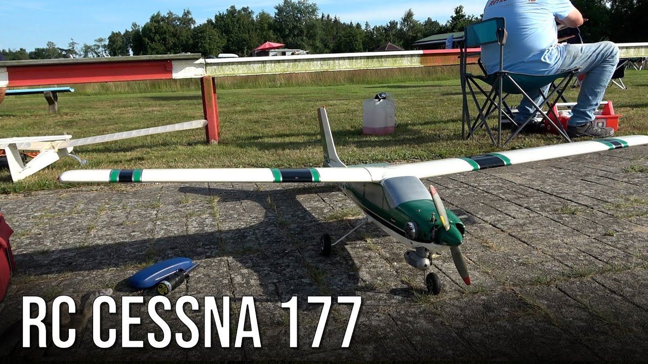 Oldie! Nice Retro RC Cessna 177 Cardinal Scale Model Flying At Flight ...