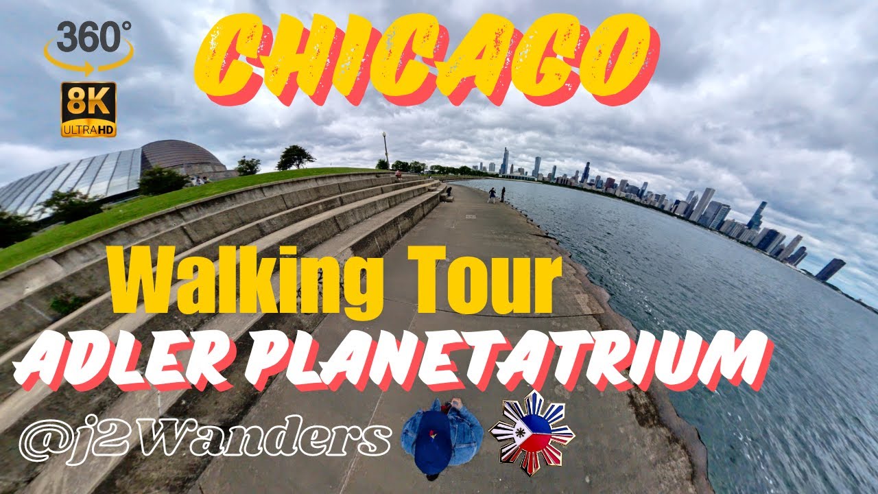 360 (8K) Chicago Lower Level Adler Planetarium Walking Tour - U.S.A ...