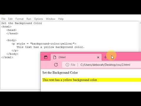 how to Set the Background Color in CSS - YouTube