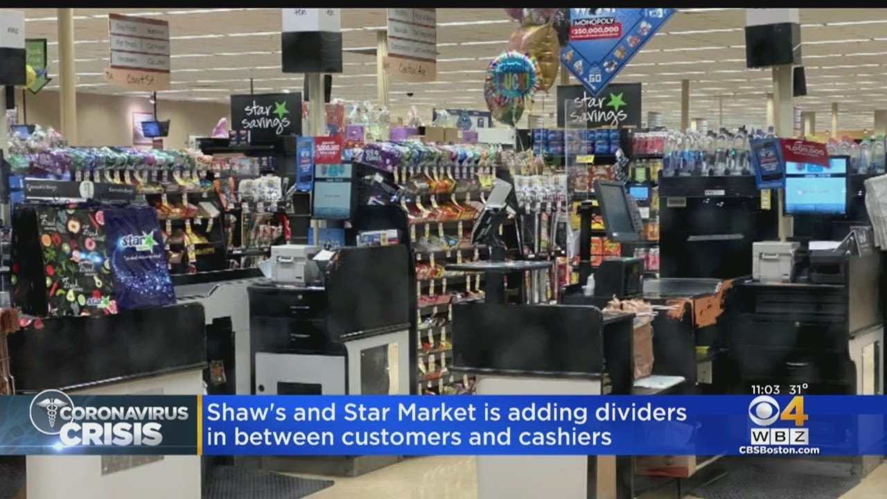 Grocery Stores Set Up Plexiglass Partitions Between Cashiers, Customers ...