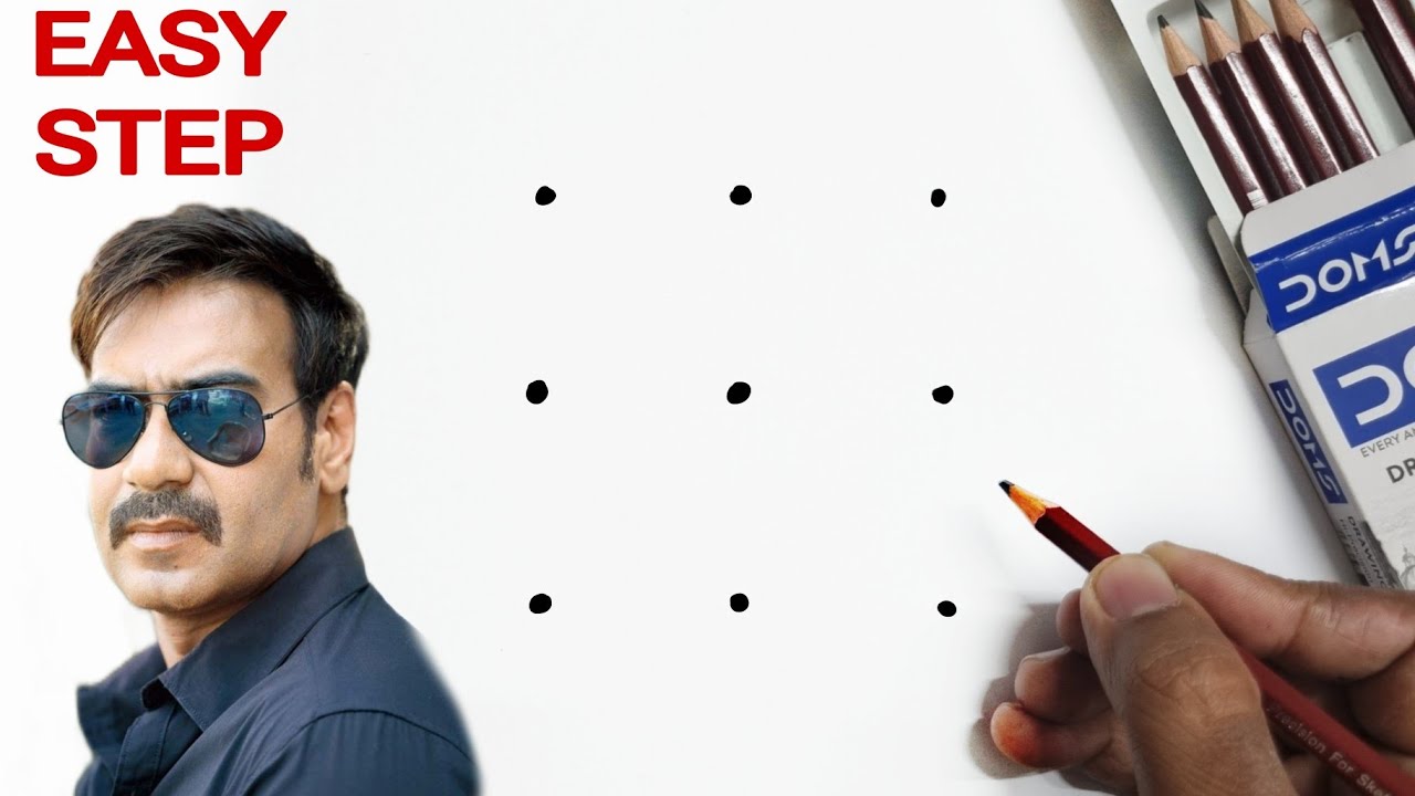 Singham Ajay Devgn Drawing // Outline drawing // Pencil drawing - YouTube