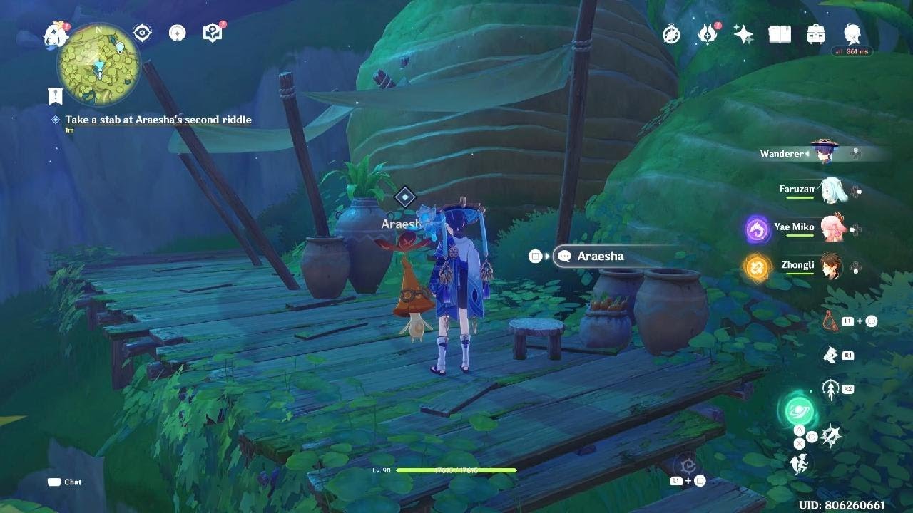 Take a stab at Araesha's second riddle Genshin impact - YouTube