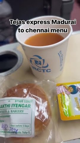 Tejas express Madurai to chennai food menu #tejas #madurai #chennai # ...