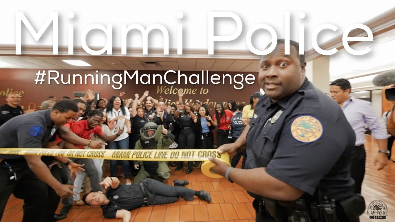 Miami Police Running Man Challenge - YouTube