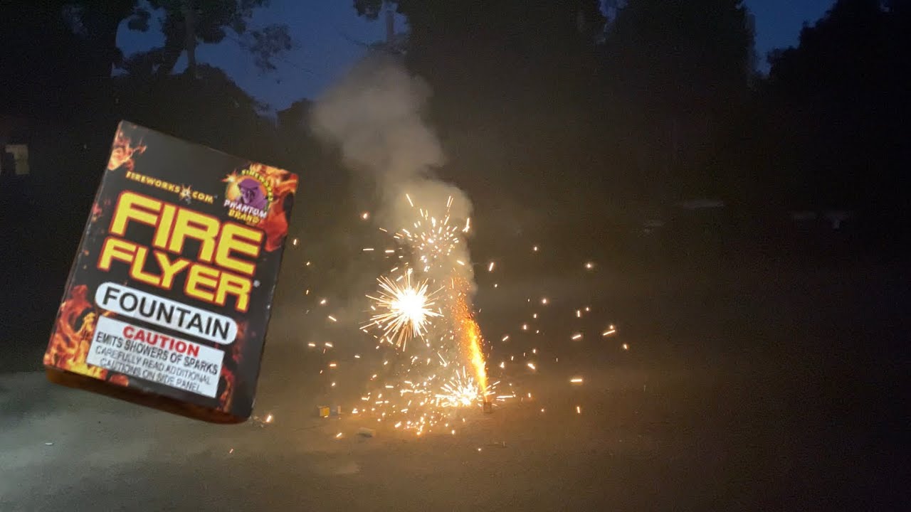Fire Flyer Fountain Firework by Phantom Fireworks - YouTube