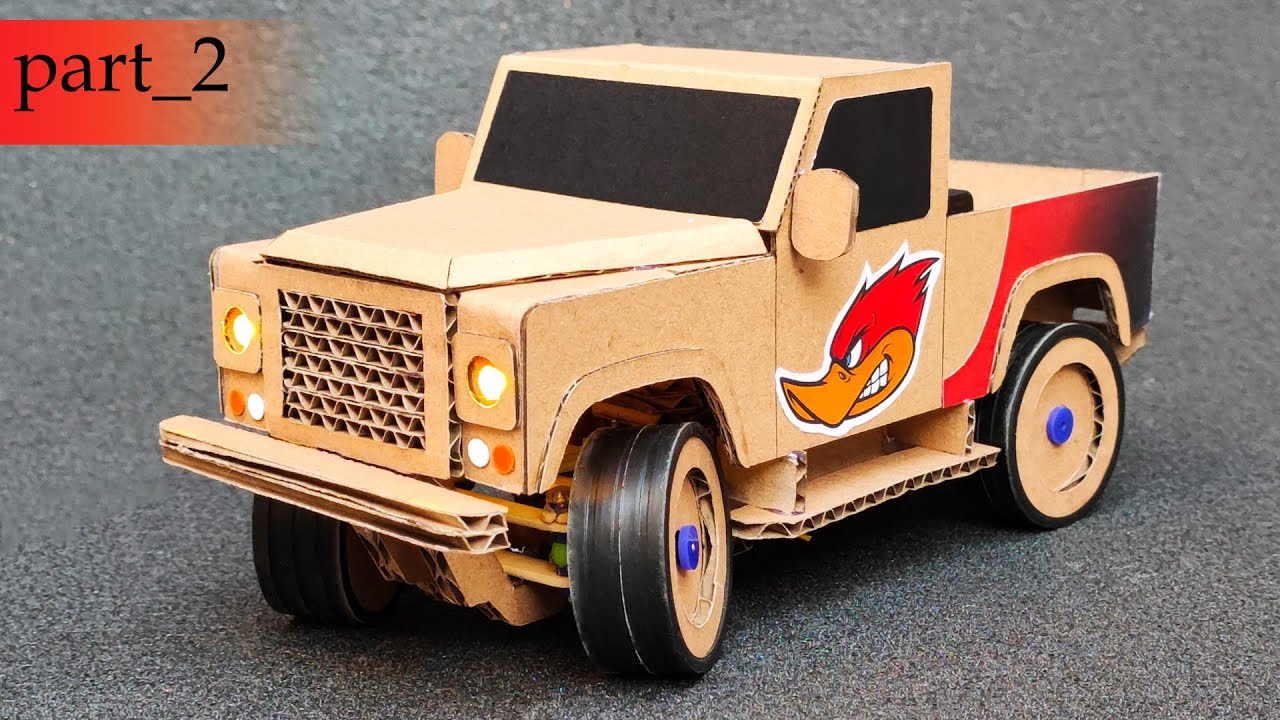 RC Land Rover Car | How to make a Cardboard Land Rover Car | part_2 ...