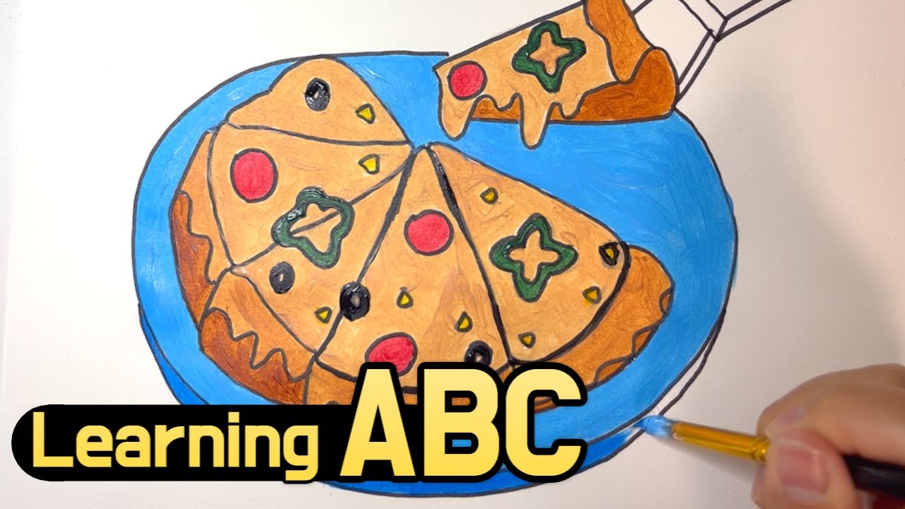 ABC | Drawing a pizza | Learning ABC | Pizza | Alphabet - YouTube