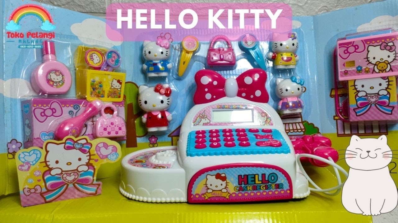 5 Minutes of Satisfying Hello Kitty Cashier Toy Unboxing | ASMR | Toko ...