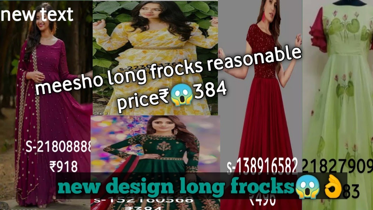 meesho haul 🌟latest party wear long frock collection//👌under₹384only😱🌟# ...