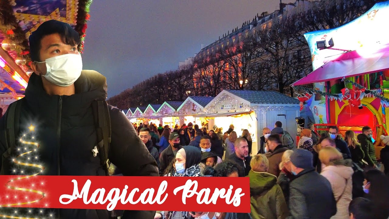 🇫🇷 INCREDIBLE Christmas lights in Paris and Nights Markets with ...