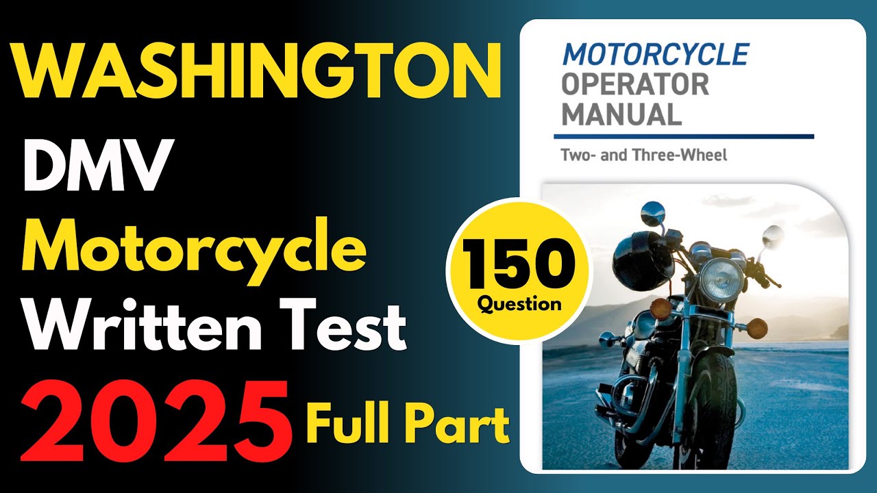 Washington Motorcycle Written Practice Test | Full Part | DMV ...