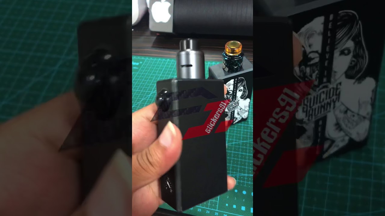 Bmi vape mod wrap matte black and suiside bunny druga rda and ...