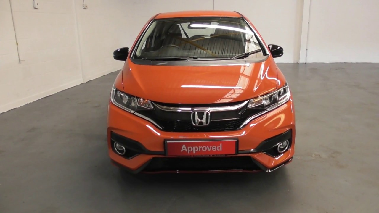 Honda JAZZ 1.5 SPORT finished in Sunset Orange , video walkaround ...
