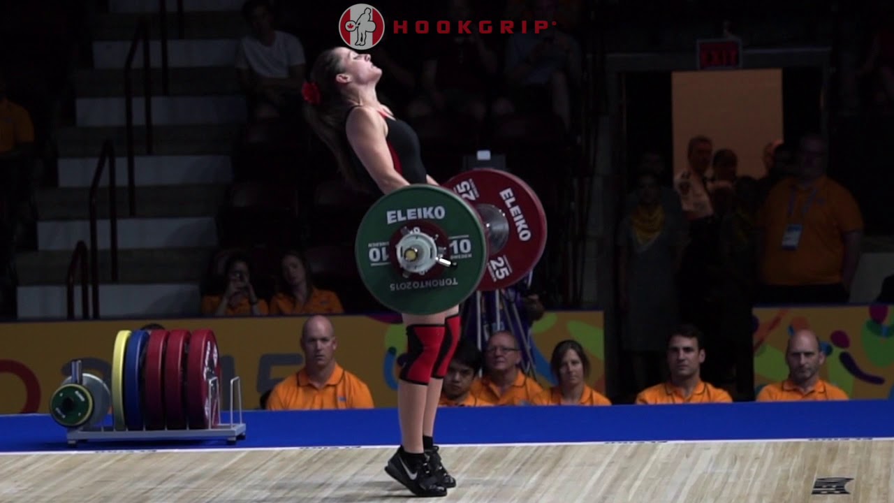 Jessica Ruel (53) - 96kg Clean and Jerk @ 2015 Pan American Games - YouTube