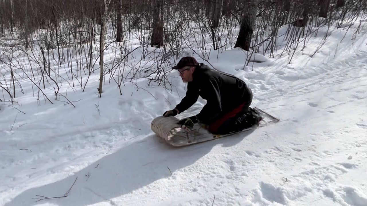 Dashing through the snow! Down hill sledding! Wipe out! A huge Bonfire ...