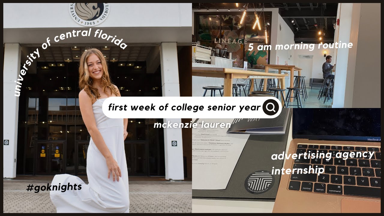 first week of college 💻🎧 // senior year @ ucf + ad agency internship // 5 am routine *chaotic ...