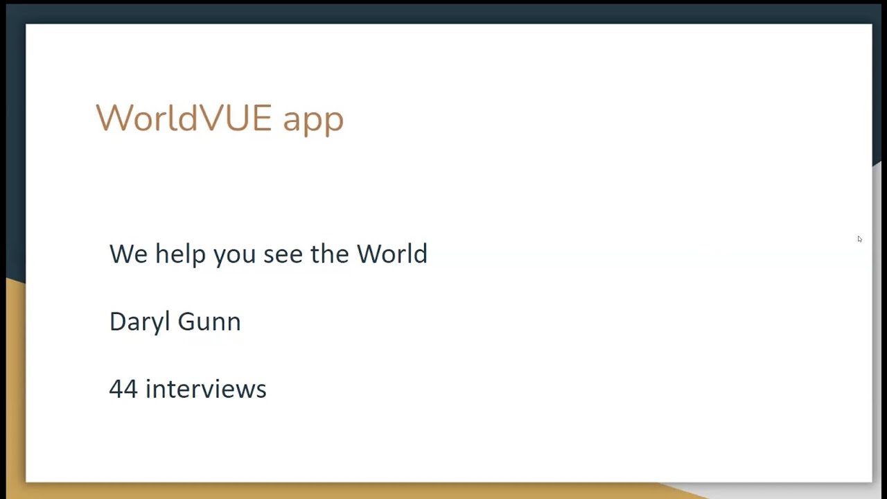 WorldVUE App | Daryl Gunn - YouTube