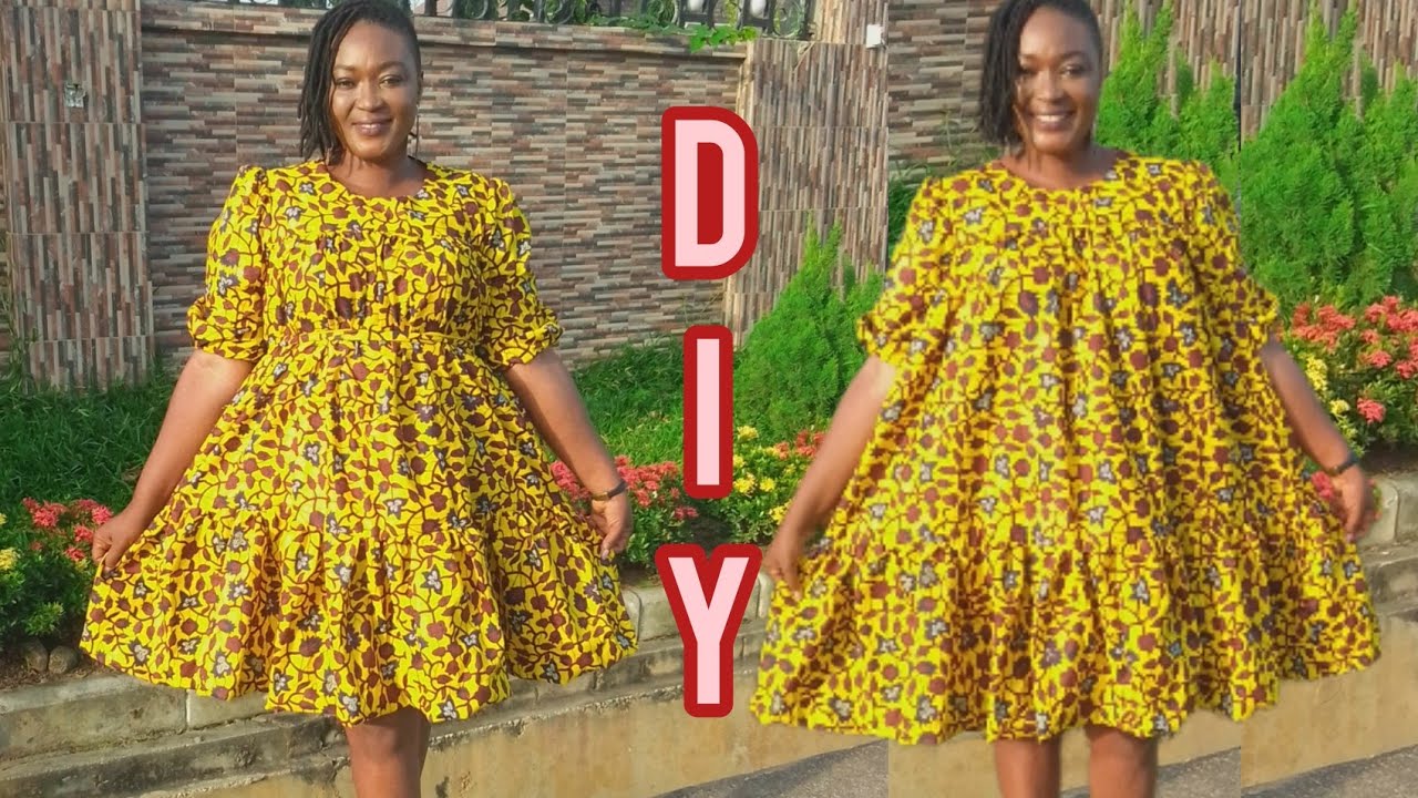 How To Cut and Sew Tiered Dress | Tiered Dress Tutorial - YouTube