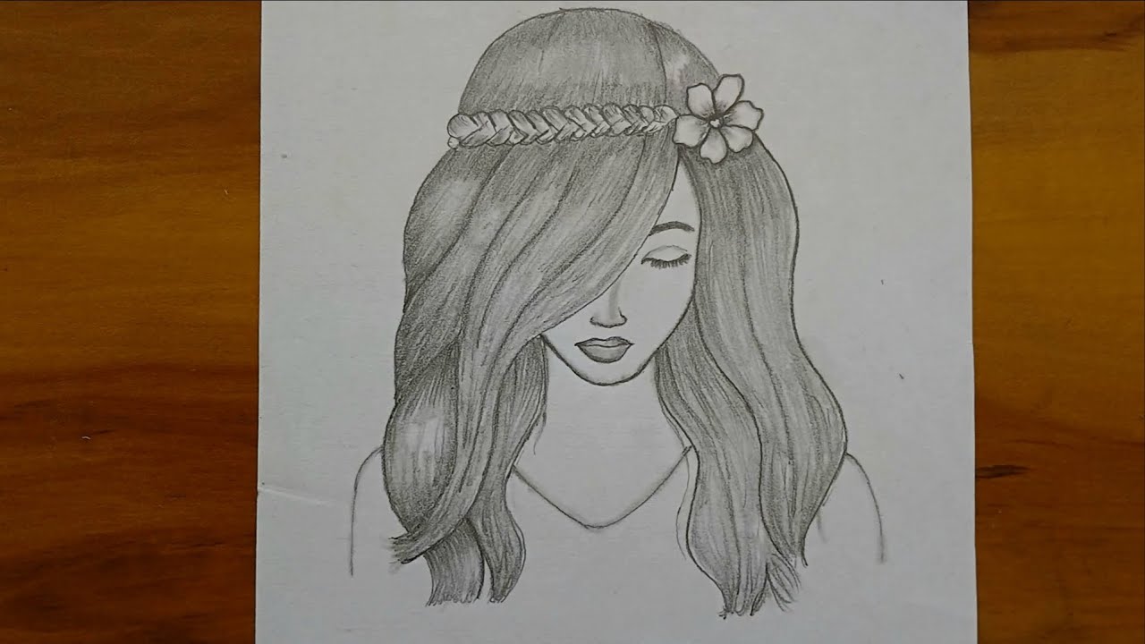 Very easy Girl drawing | How to draw easy Girl drawing | step by step ...