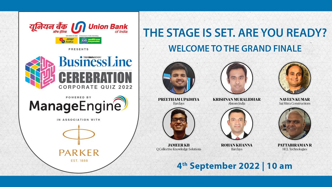 Business Line Cerebration Corporate Quiz 2022 - National Finale - YouTube