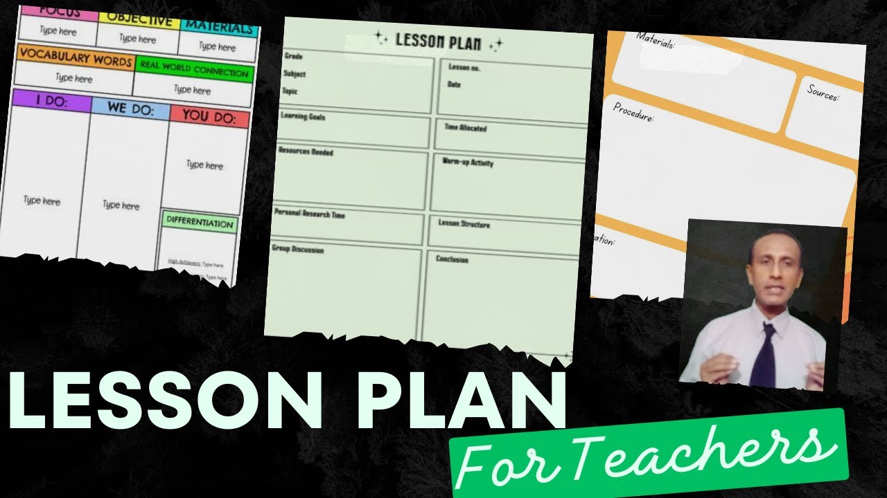 Lesson plan for teachers | Lesson plan | Lesson plan formate - YouTube