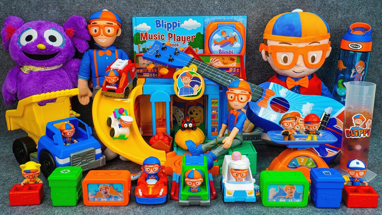 95 Minutes Satisfying with Unboxing Cute Blippi Giant Slide Toys ...