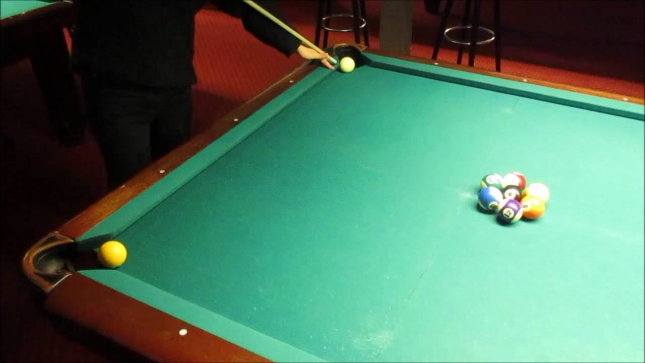 Easy Pool trick shot: Snookered by pocket entrance - YouTube