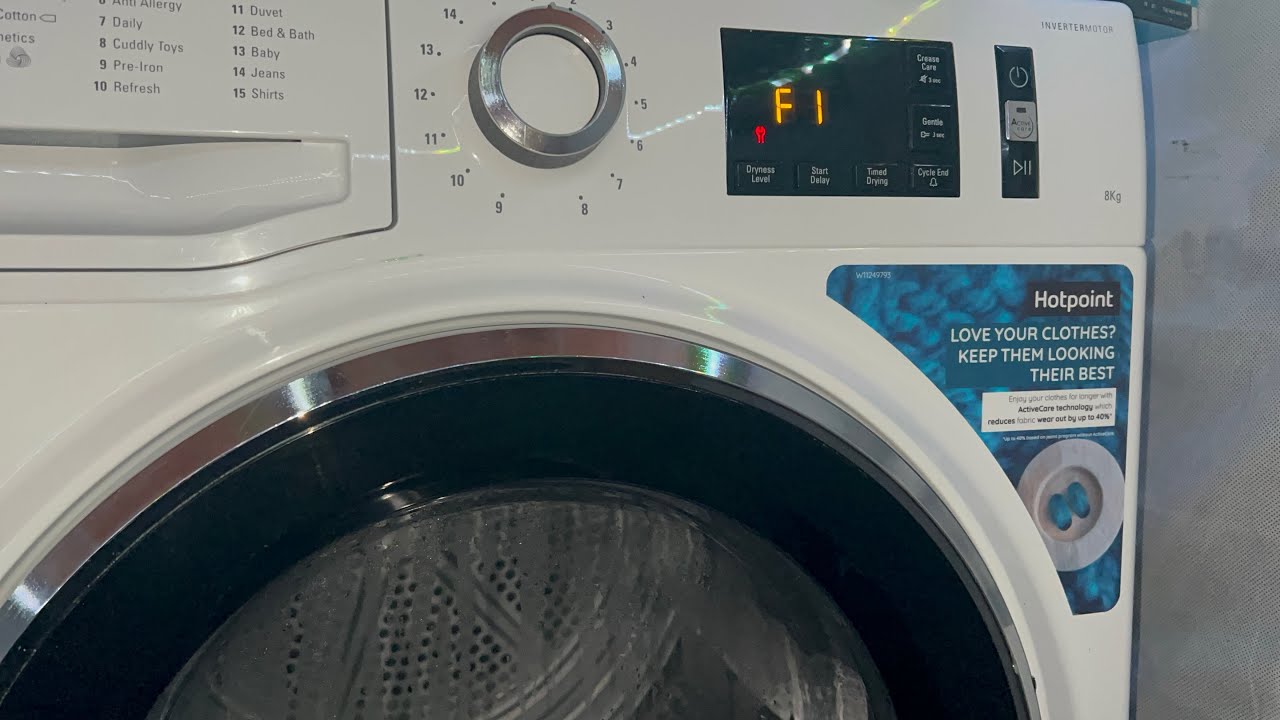 A little update | Hotpoint active care dryer died! - YouTube
