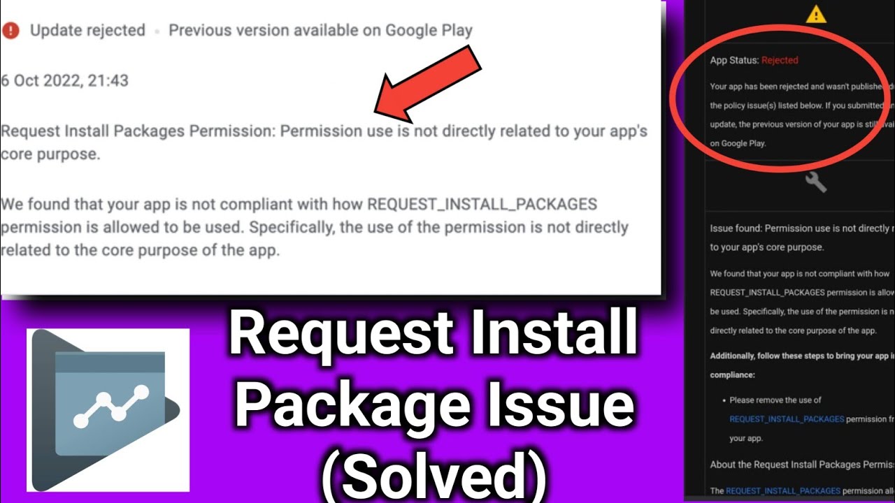 Play Console Request Install Packages Permission Issue Solved Youtube 8490