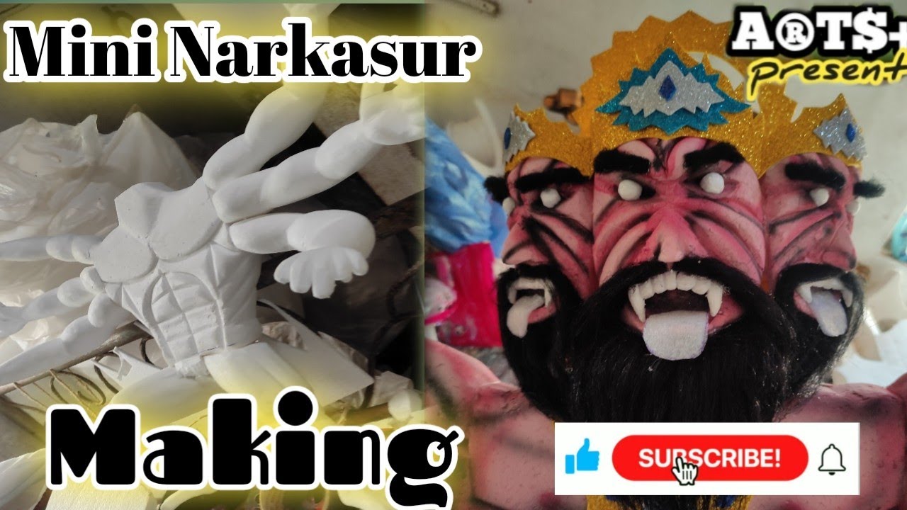 mini Narkasur making #narkasuringoa #mininarkasur #uttamartist - YouTube